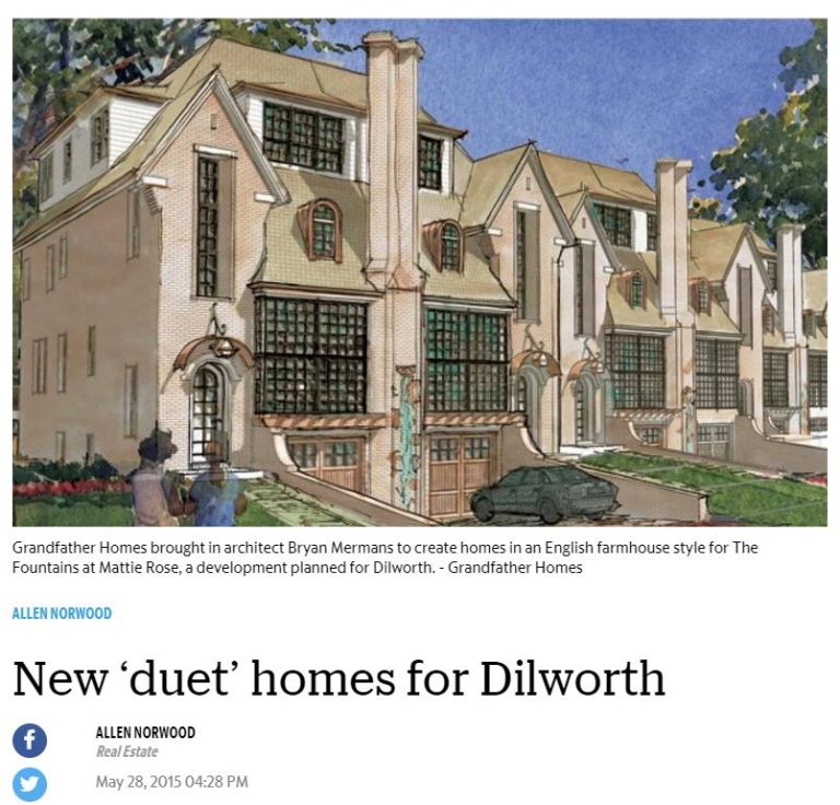 New ‘Duet’ Homes For Dilworth – Grandfather Homes